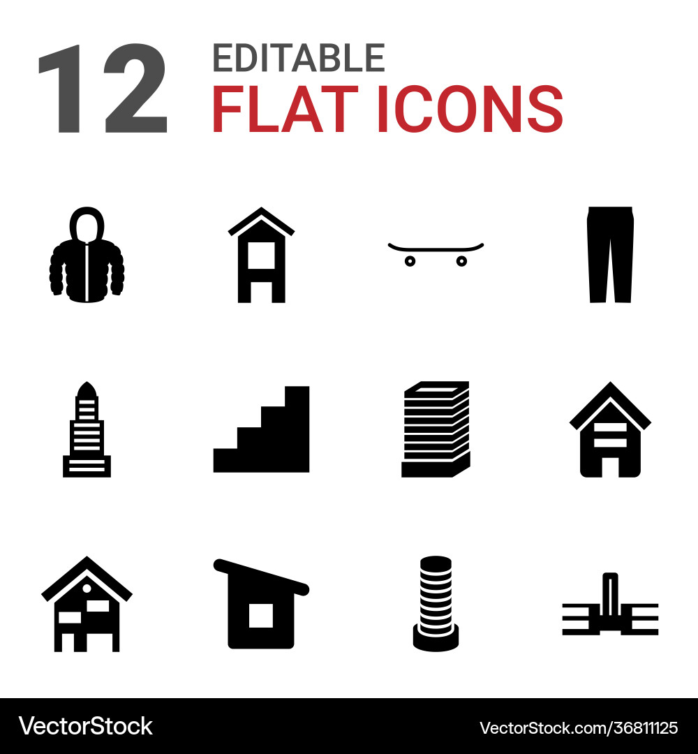 12 urban icons Royalty Free Vector Image - VectorStock