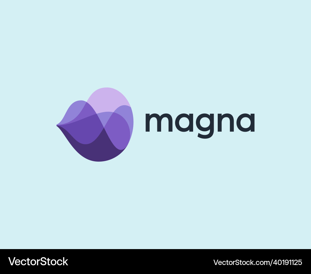 Abstract colorful overlap waves logo icon Vector Image