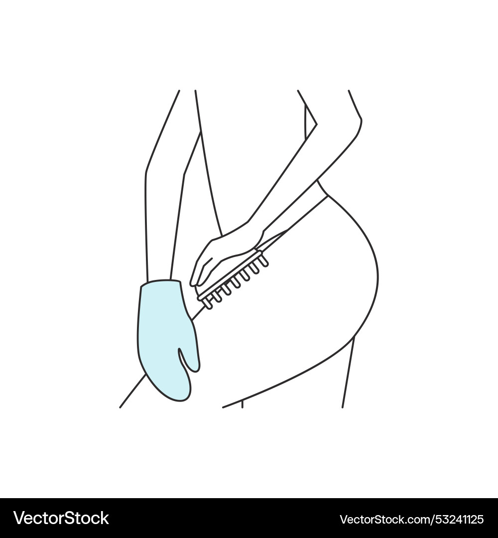 Anti-cellulite body treatment Royalty Free Vector Image