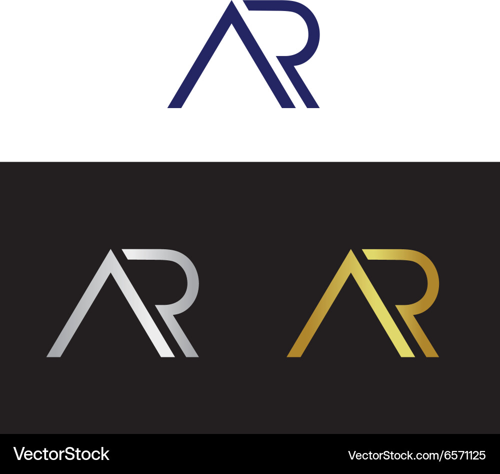 AR Monogram Logo Royalty Free Vector Image - VectorStock