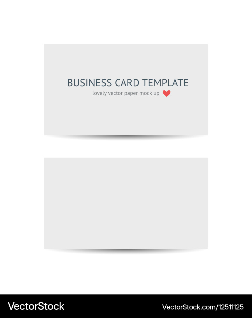 Visitenkarten leere Mockup Vorlage Lizenzfreies Vektorbild