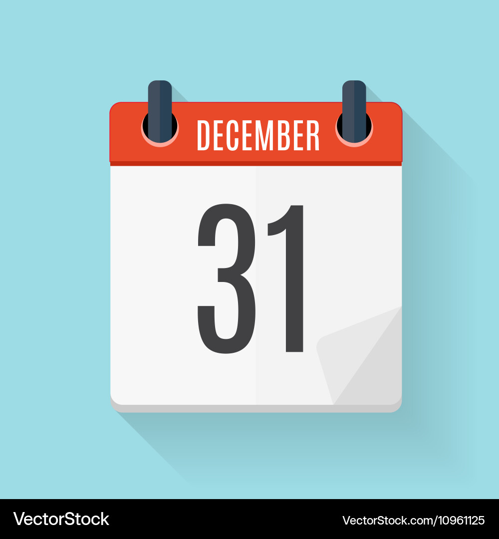 Calendar flat daily icon Royalty Free Vector Image