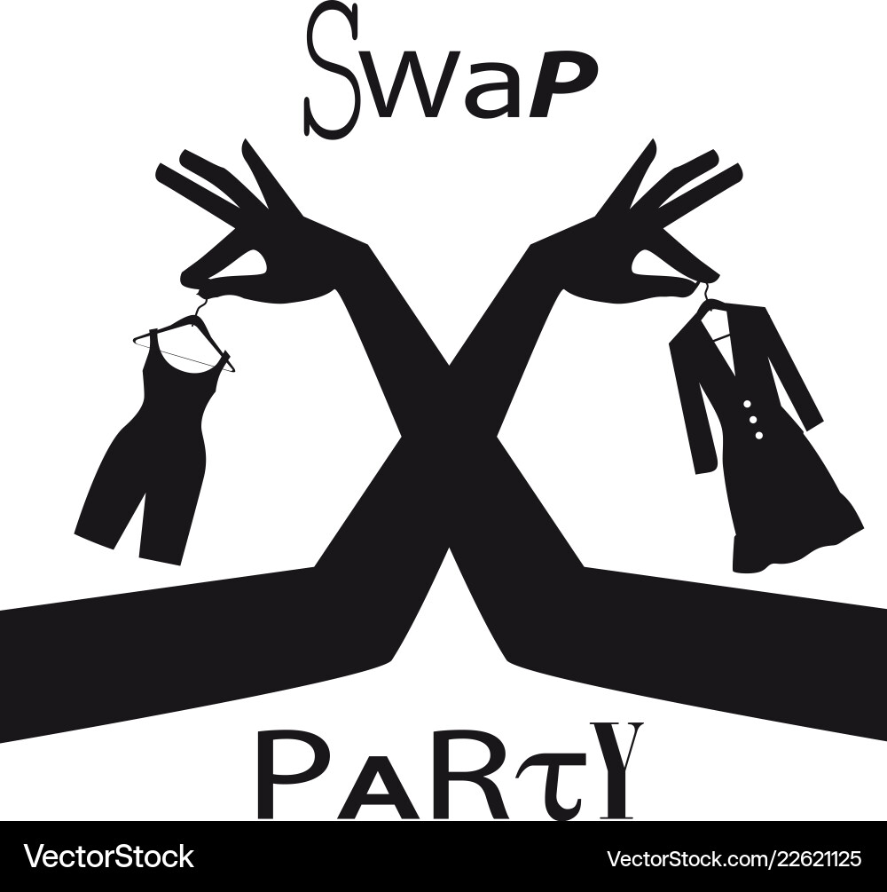 Clothing swap party Royalty Free Vector Image - VectorStock