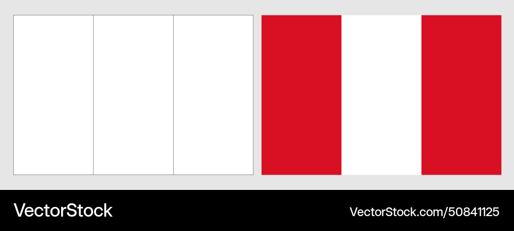 Coloring flag set of peru Royalty Free Vector Image