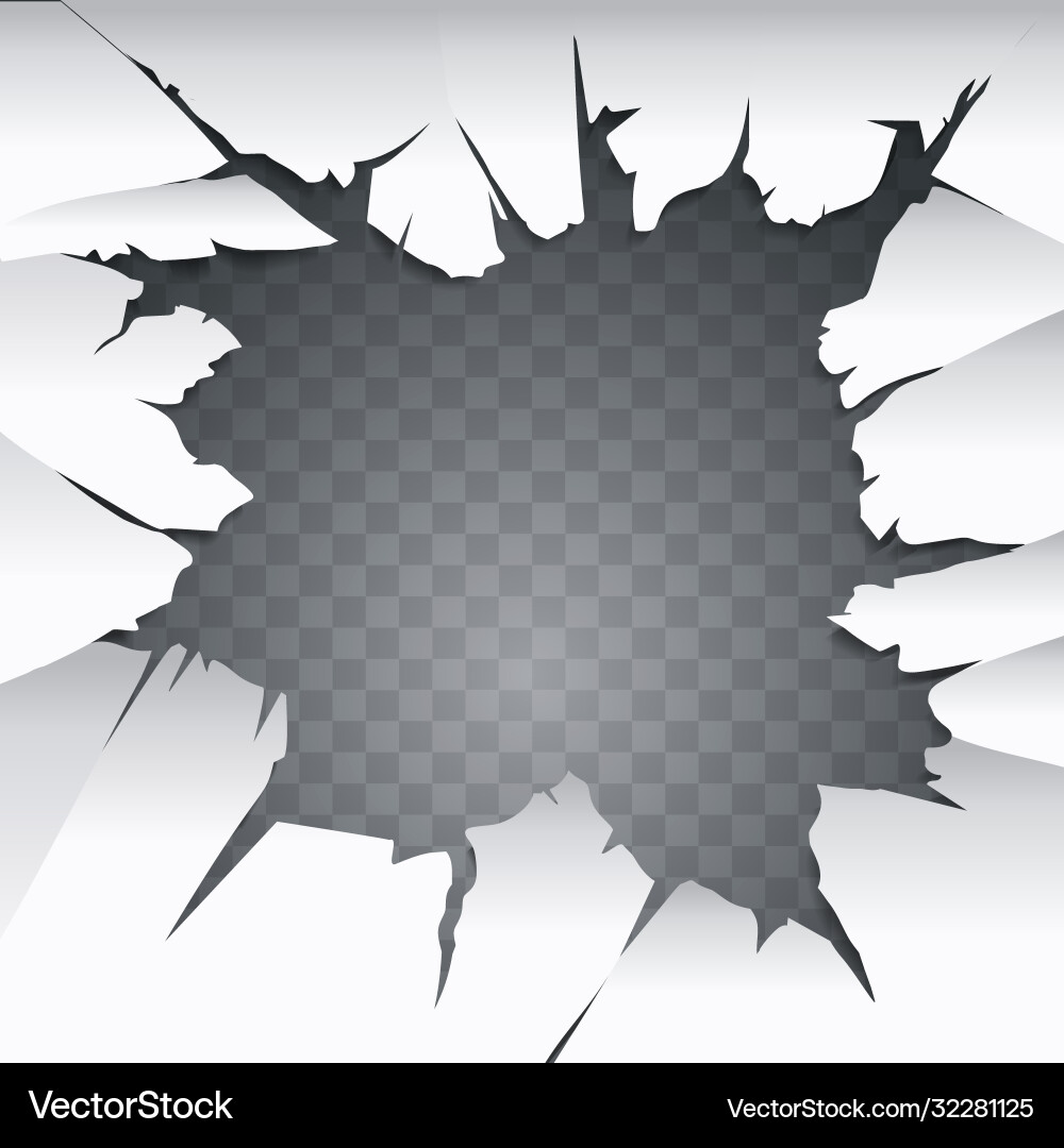 Cracked hole Royalty Free Vector Image - VectorStock