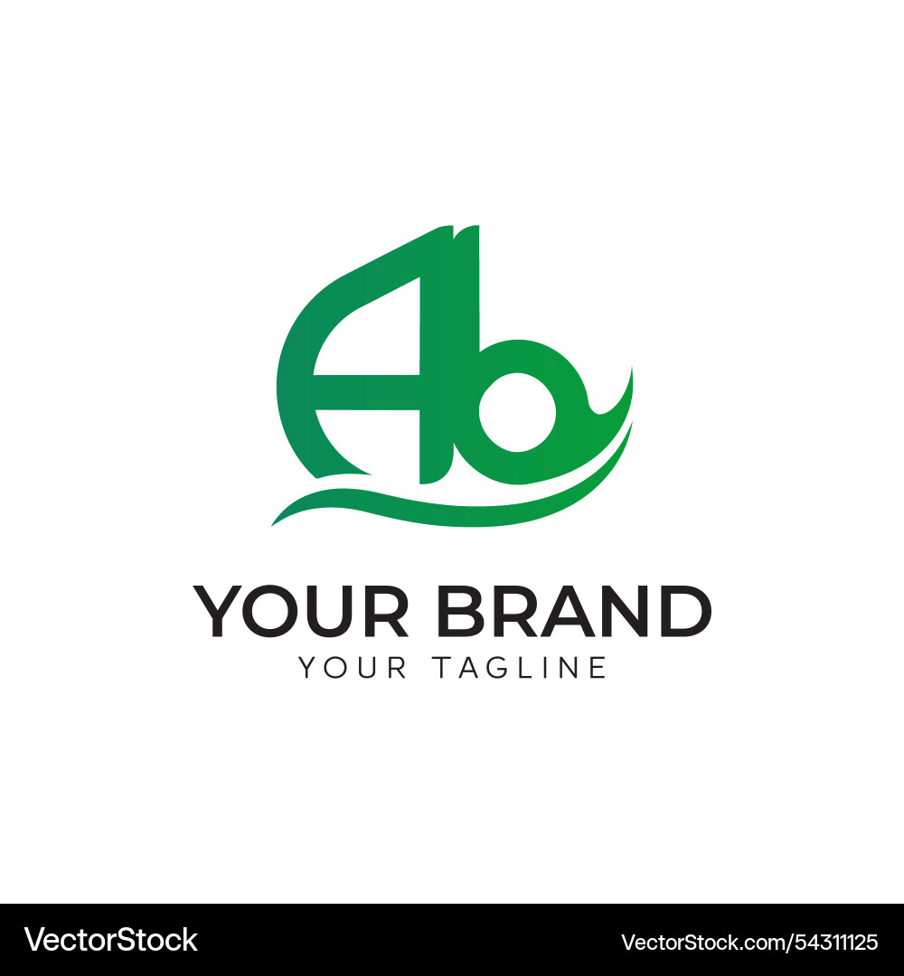 Creative and elegant letter ab logo design Vector Image