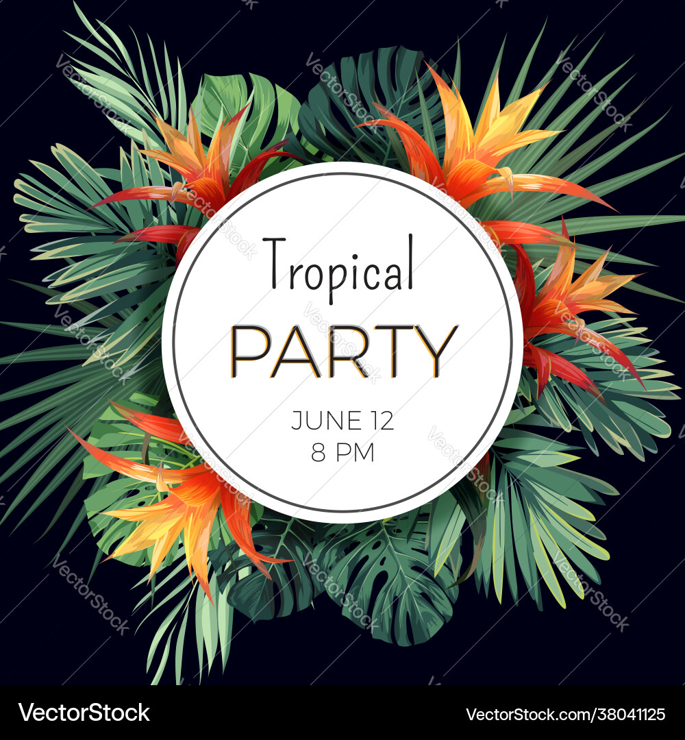 Customizable floral design template Royalty Free Vector