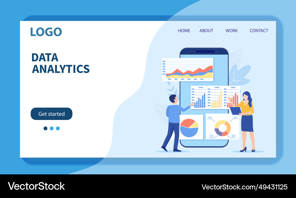 Datenanalyse Dashboard Lizenzfreies Vektorbild