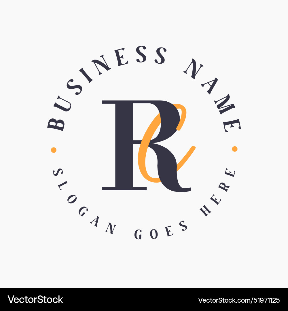 Elegant letter rc initials logo for corporate Vector Image