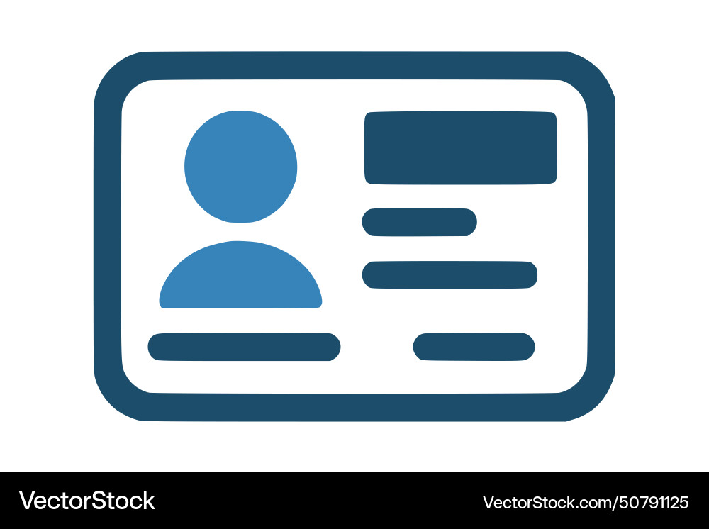 Identification card with profile icon national id Vector Image