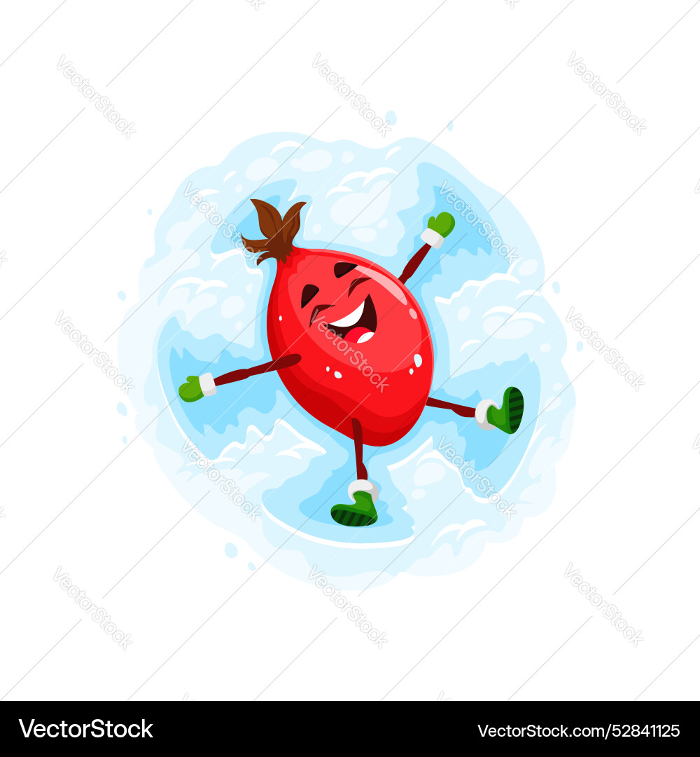 Joyful Snow Angel Berry Royalty Free Vector Image