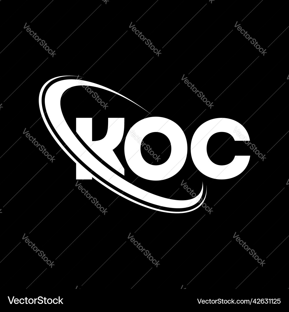 Koc logo letter design Royalty Free Vector Image