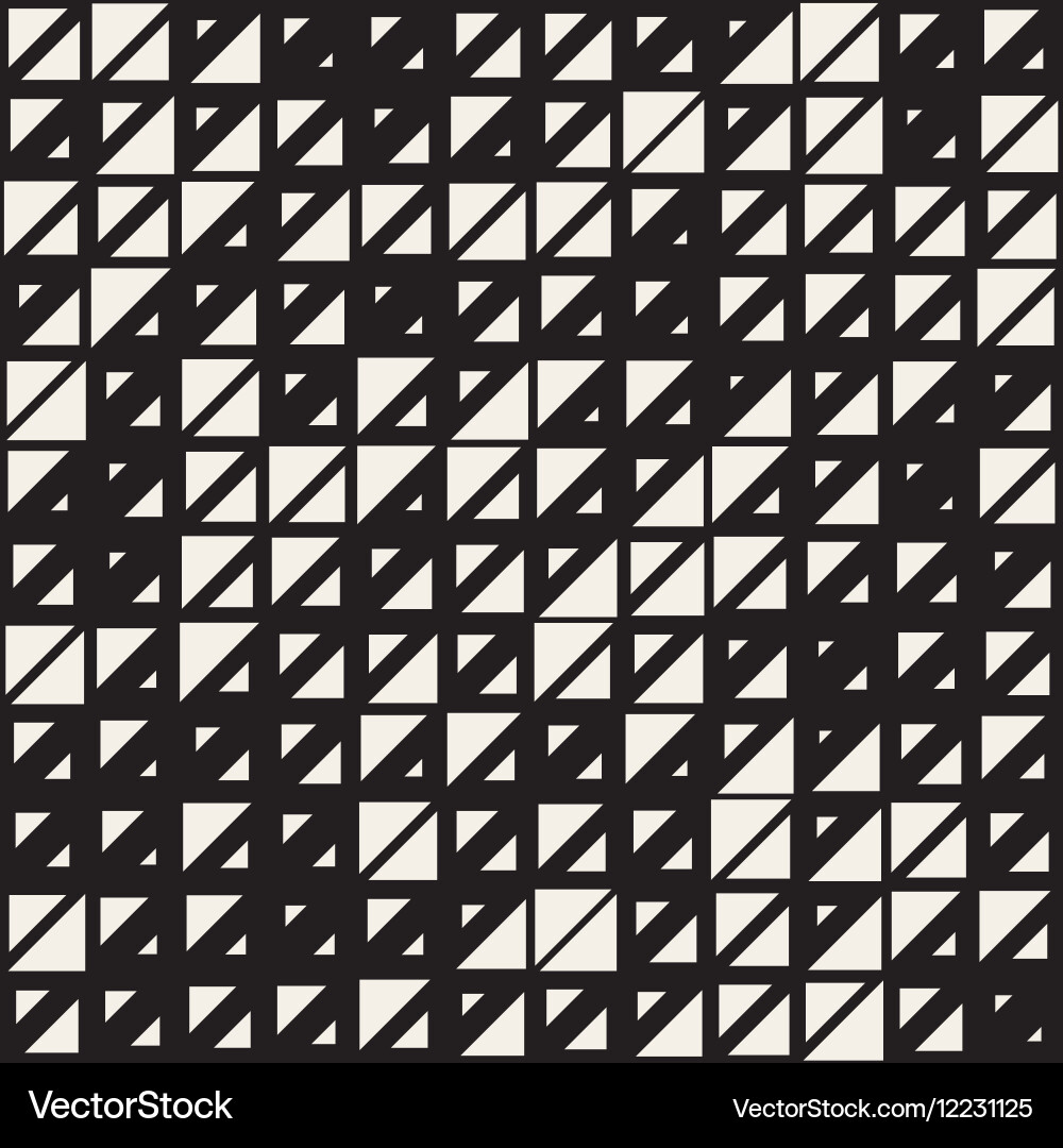 Seamless black and white triangle irregular Vector Image