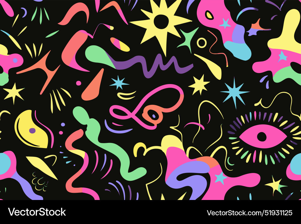 Web wavy swirl trippy seamless pattern geometric Vector Image