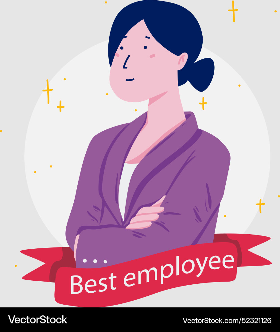 Best employee concept Royalty Free Vector Image