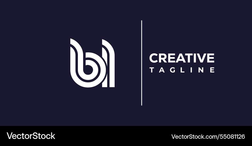 Bl abstract logo Royalty Free Vector Image - VectorStock