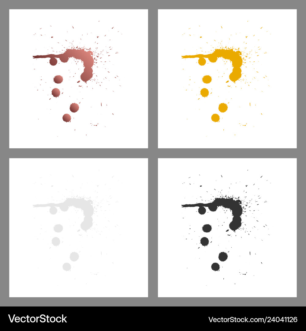 Colorful Paint Splatter Set Royalty Free Vector Image