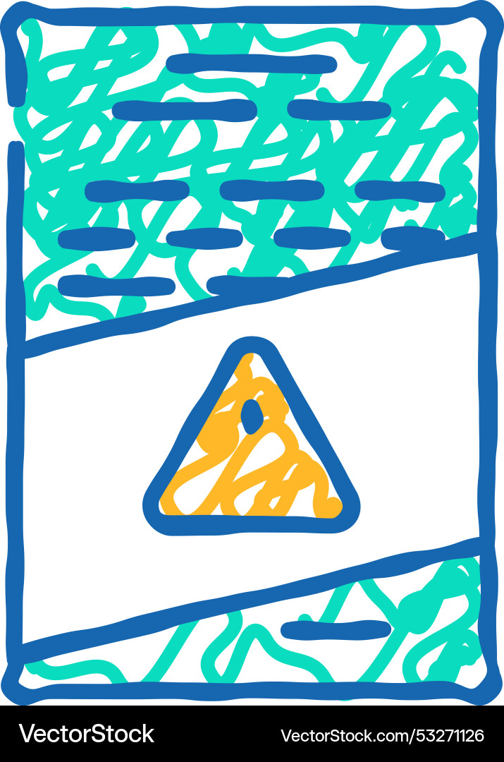 Flyer protest meeting icon doodle Royalty Free Vector Image