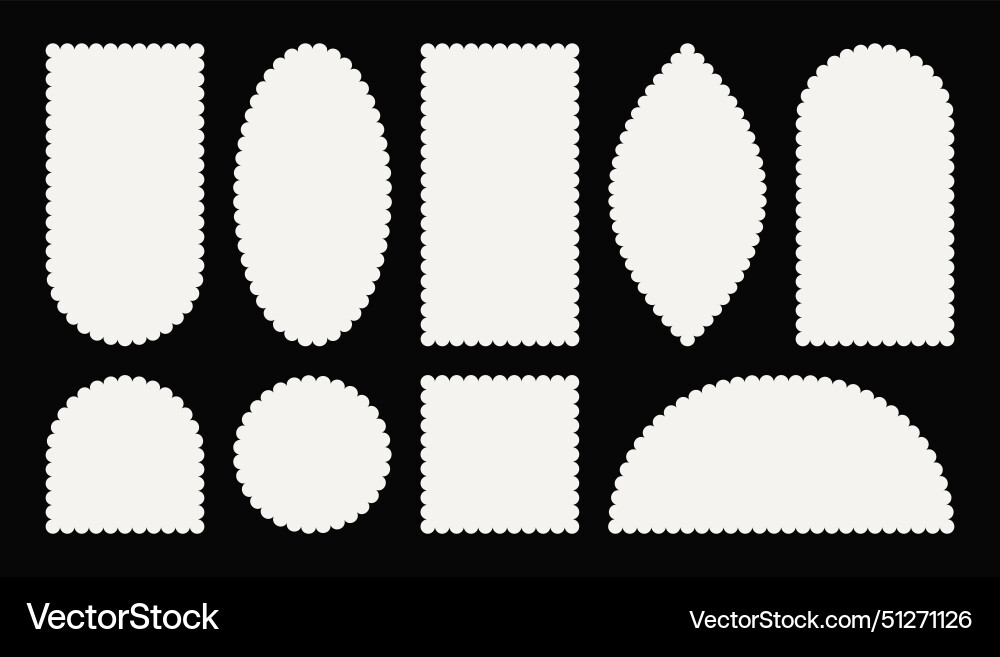 Geometric shapes white quote frame set empty Vector Image