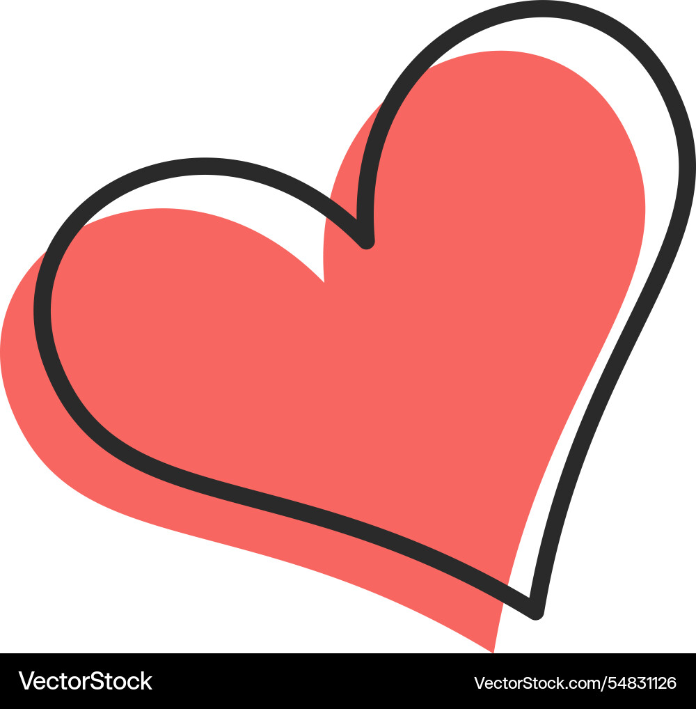Heart shape groovy geometric Royalty Free Vector Image