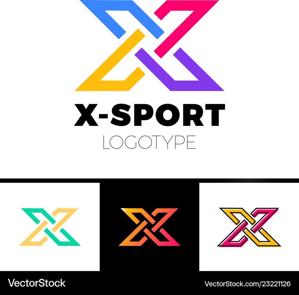 Linear X Sport Logo Royalty Free Vector Image - VectorStock
