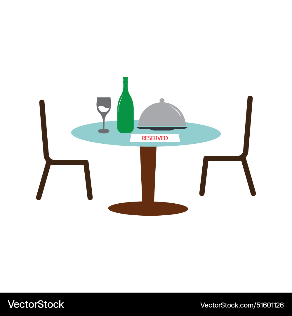 Reservation table icon Royalty Free Vector Image