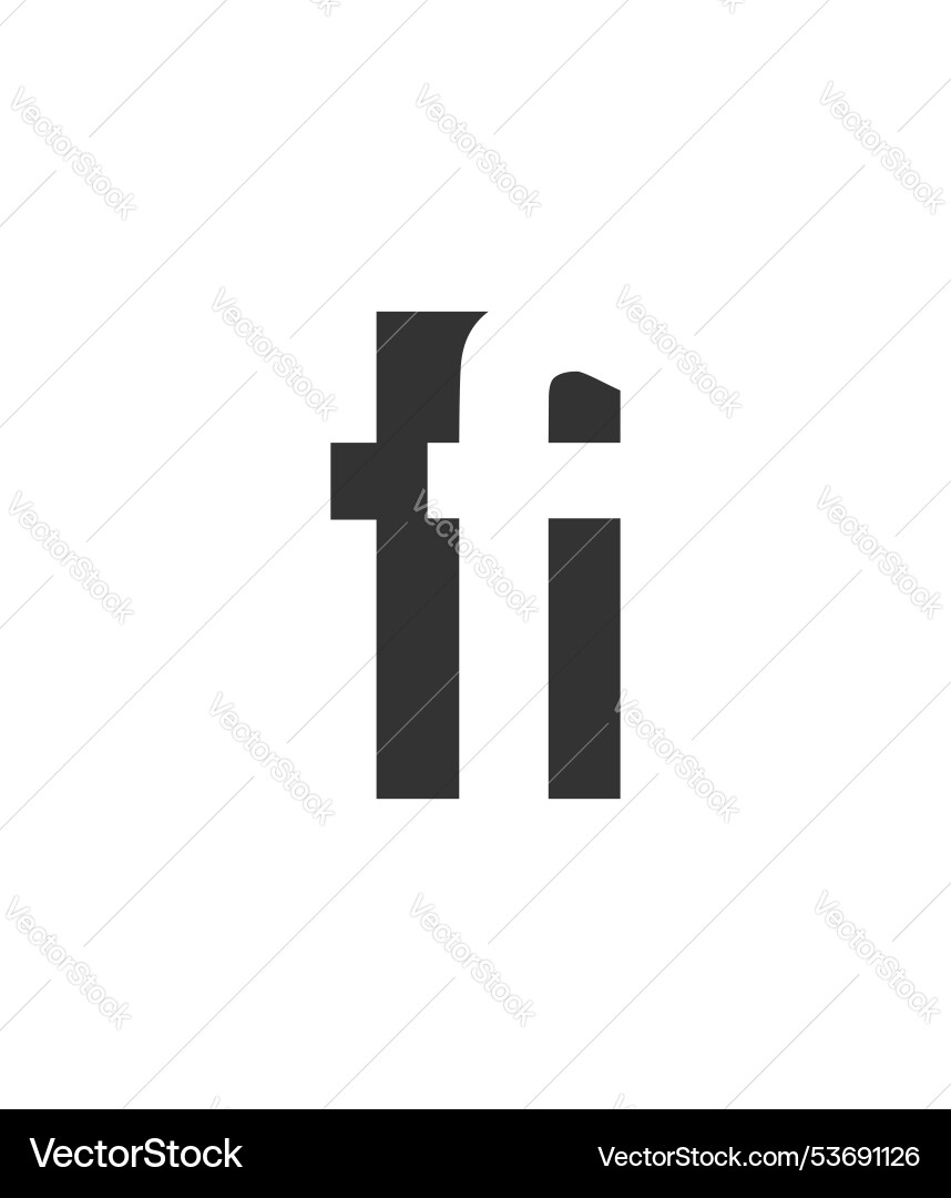 Tf creative geometric initial based modern and Vector Image