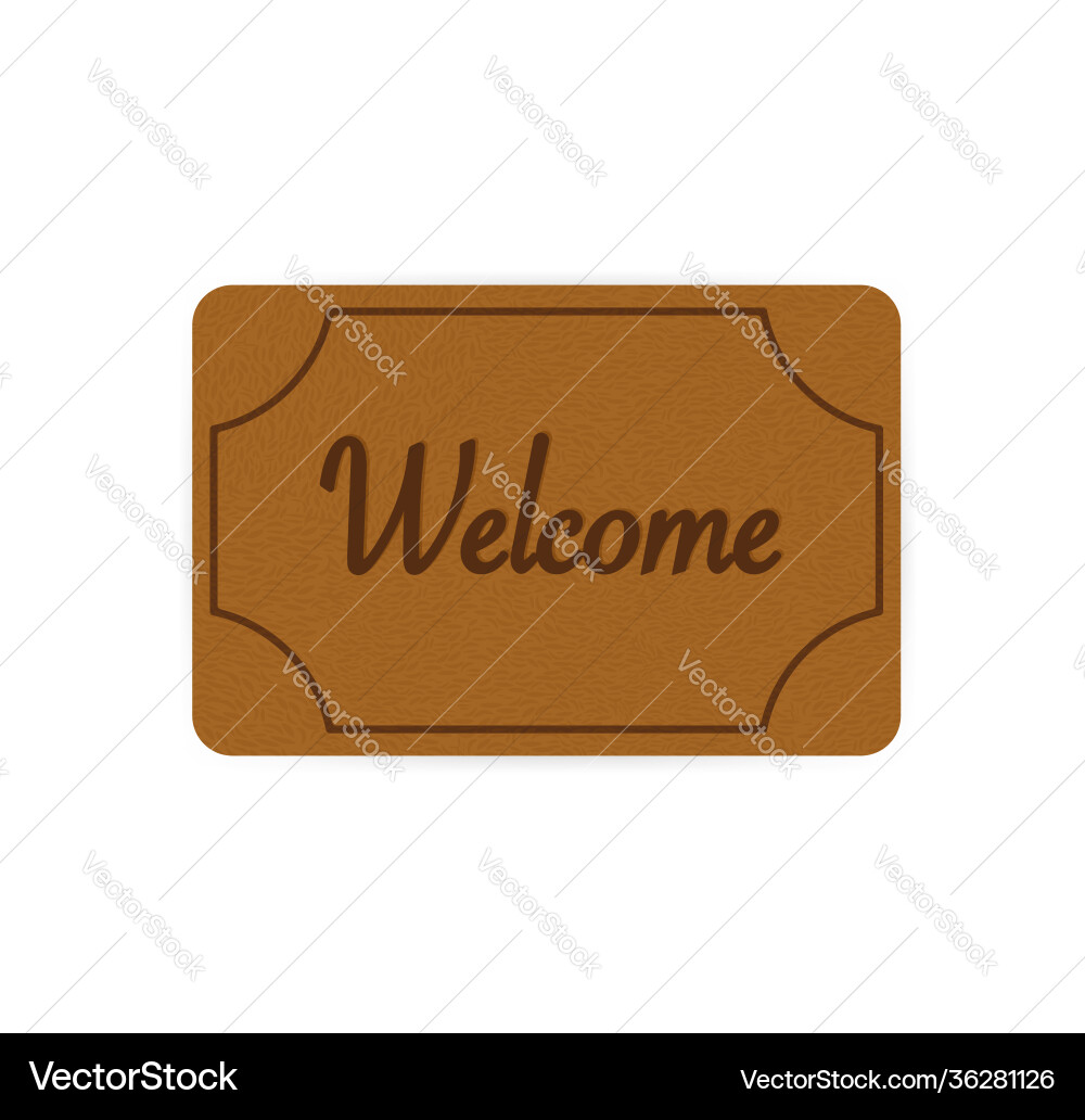 Welcome rug great design for any purposes Vector Image