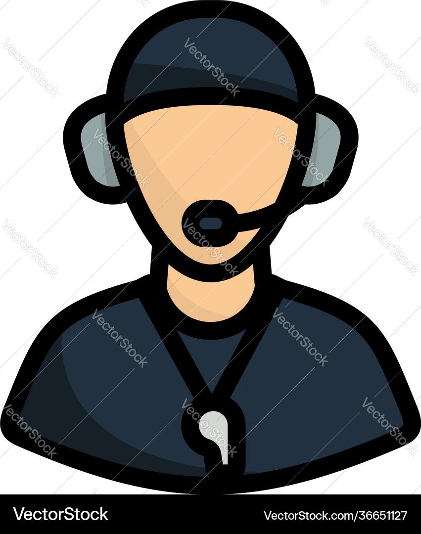 American football coach icon Royalty Free Vector Image
