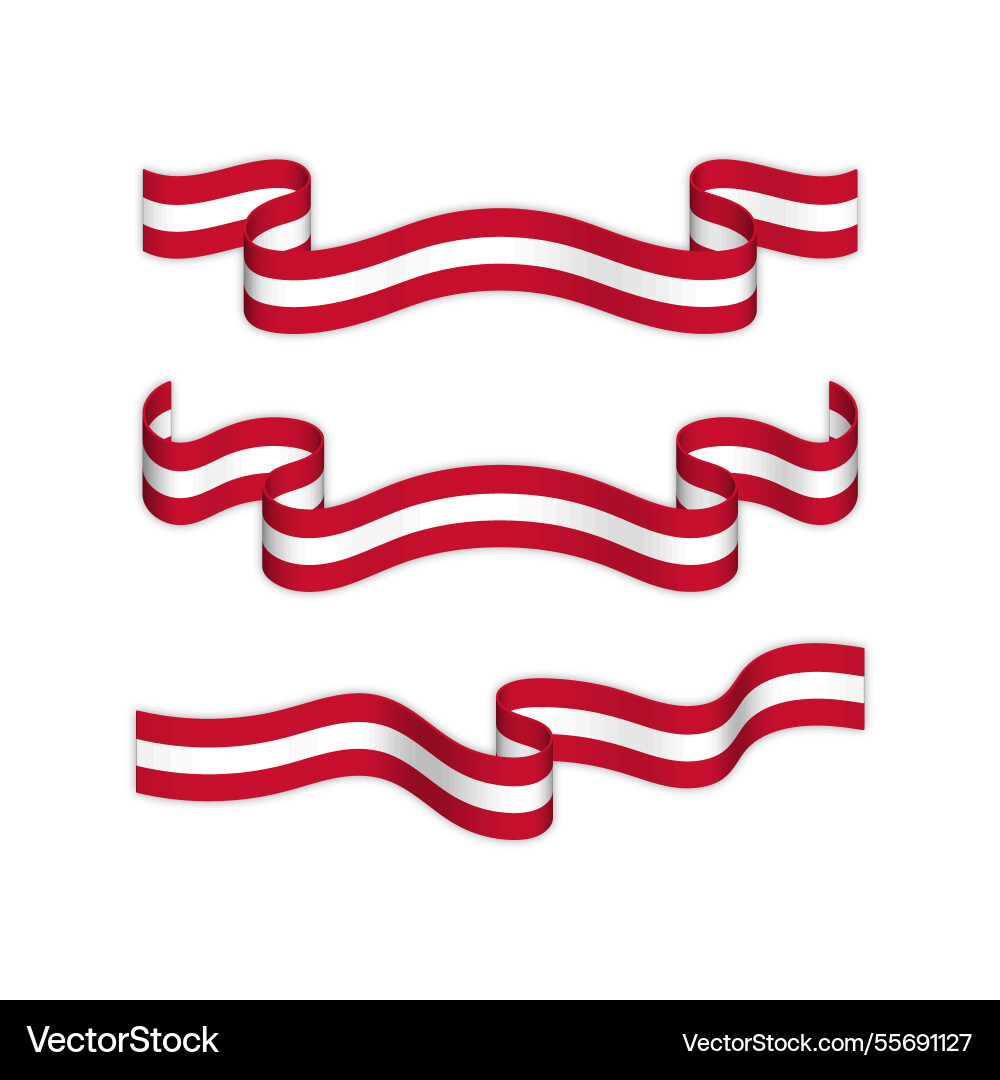 Austria ribbon flag decoration Royalty Free Vector Image