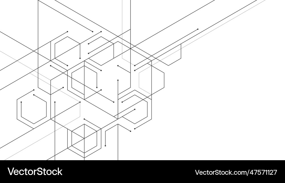 Background consisting of set hexagonal cells Vector Image