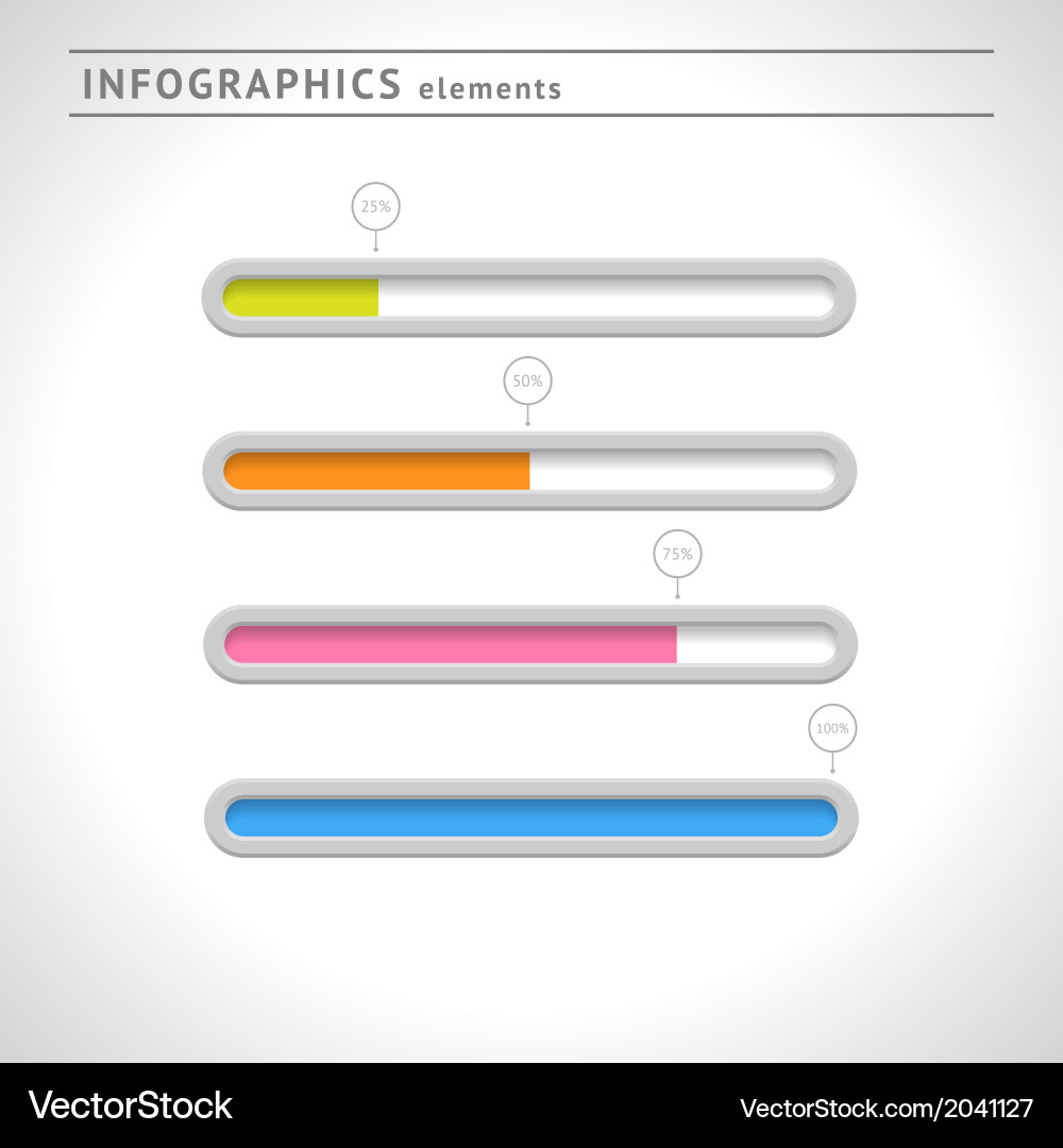 Download bars and progress indicators Royalty Free Vector