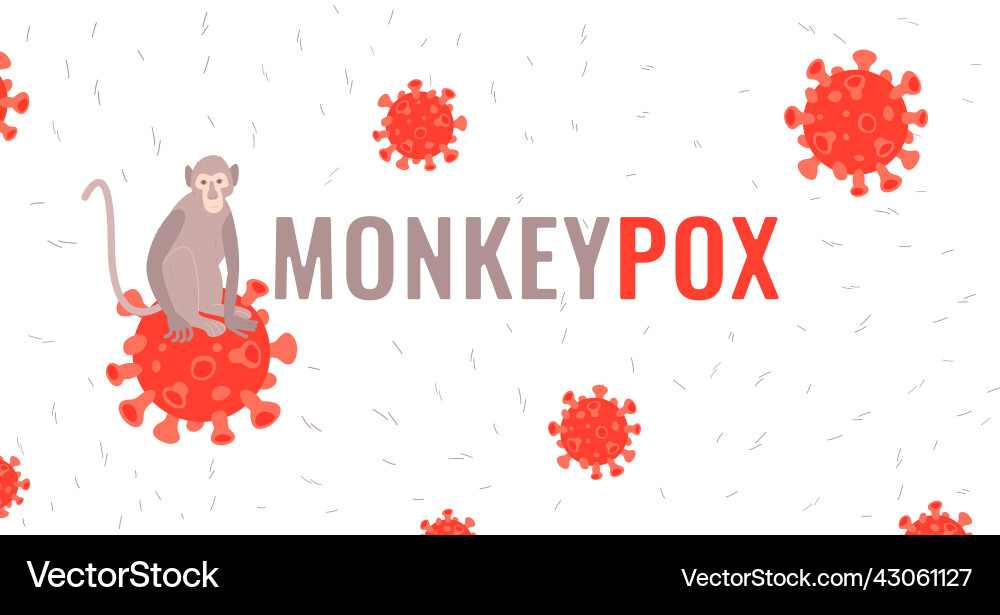 Monkeypox virus background landscape poster Vector Image