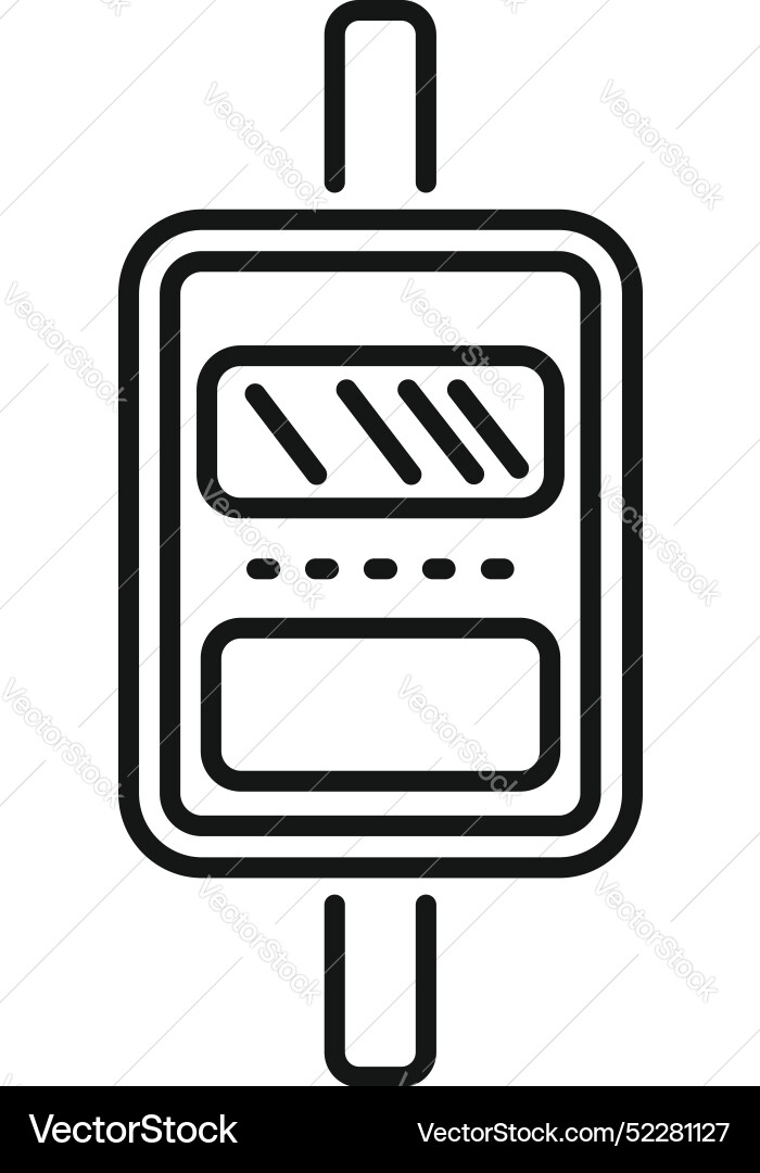 Parking meter showing time remaining icon outline Vector Image