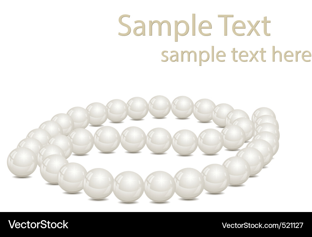 Pearls Royalty Free Vector Image - VectorStock