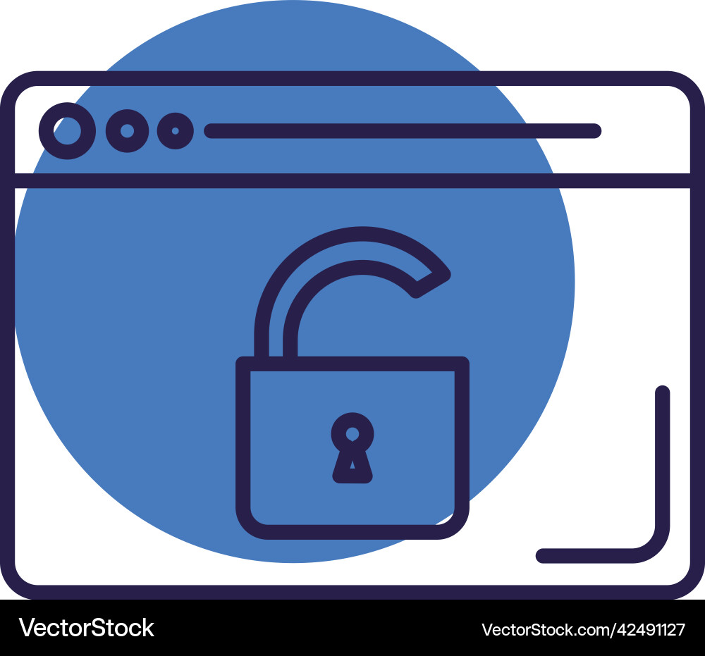 Secure web page Royalty Free Vector Image - VectorStock