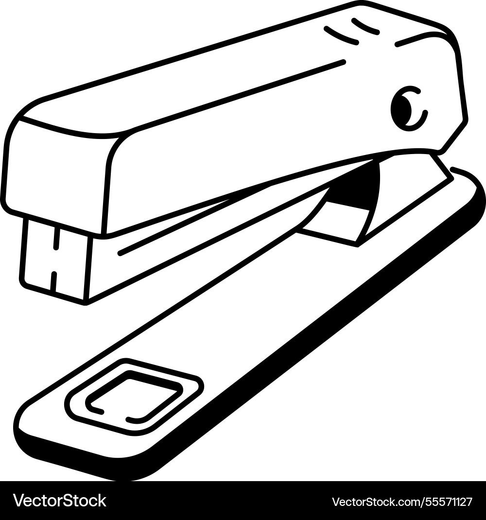 Stapler icon in hand drawn style Royalty Free Vector Image