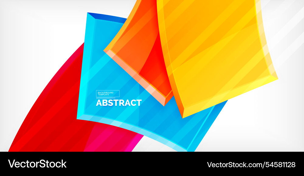 Abstract color geometric shapes Royalty Free Vector Image