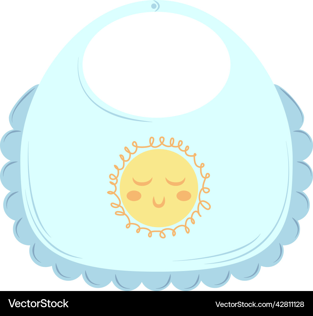 Baby bib cartoon Royalty Free Vector Image - VectorStock