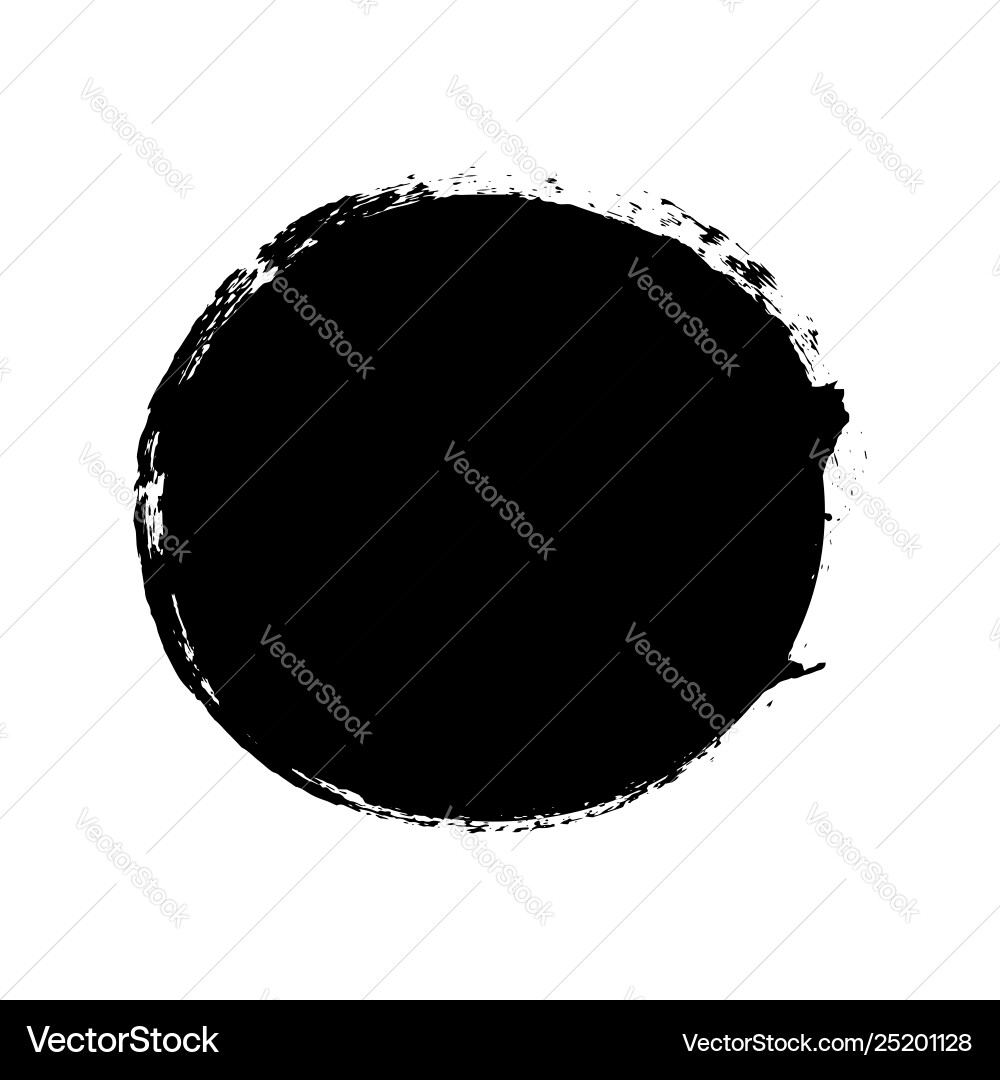 Brush stroke isolated white background circle Vector Image