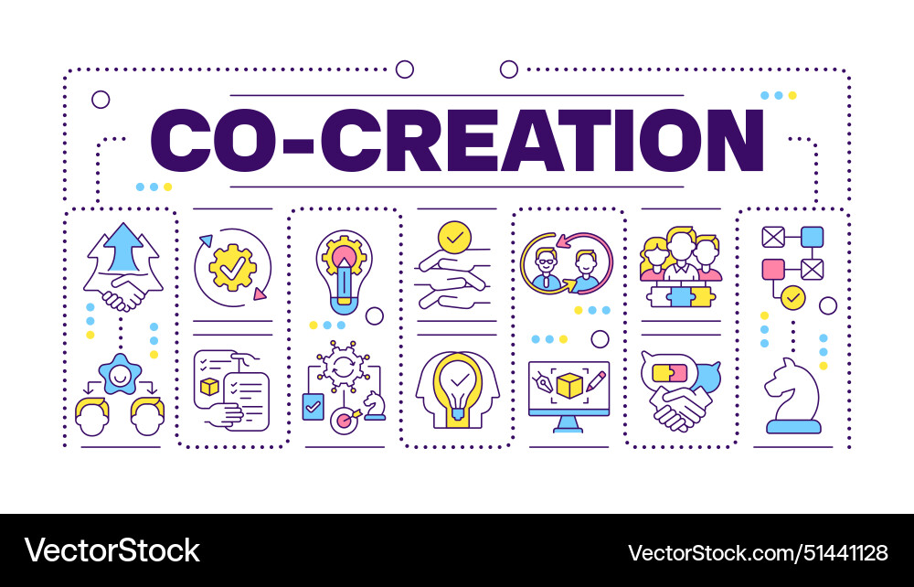 Co-creation word concept isolated on white Vector Image