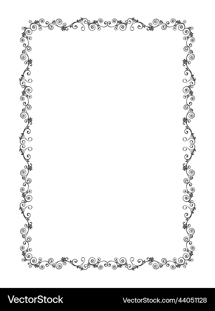Decorative linear frame Royalty Free Vector Image