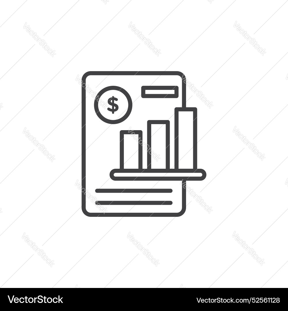 Income statement icon set on white background Vector Image