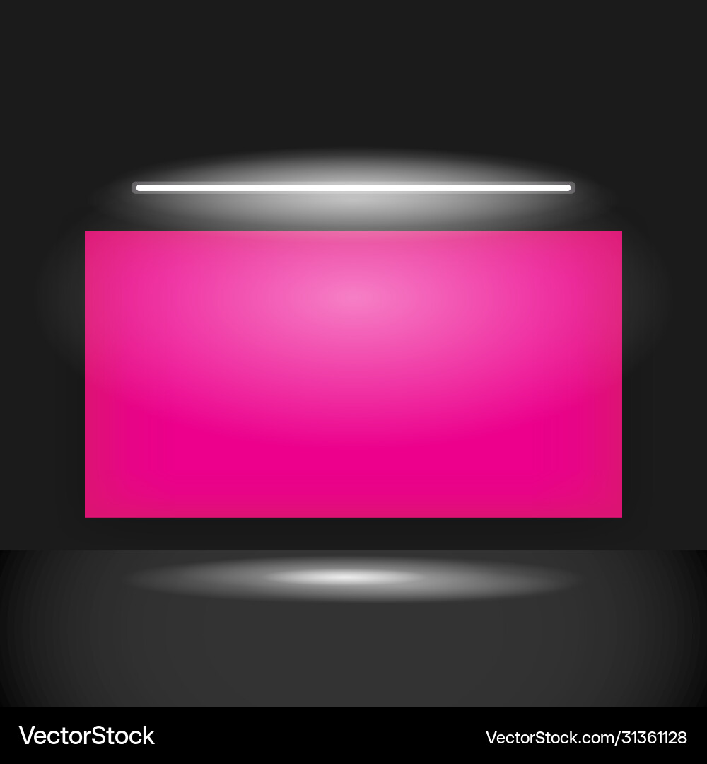 Mockup pink poster banner design template Vector Image
