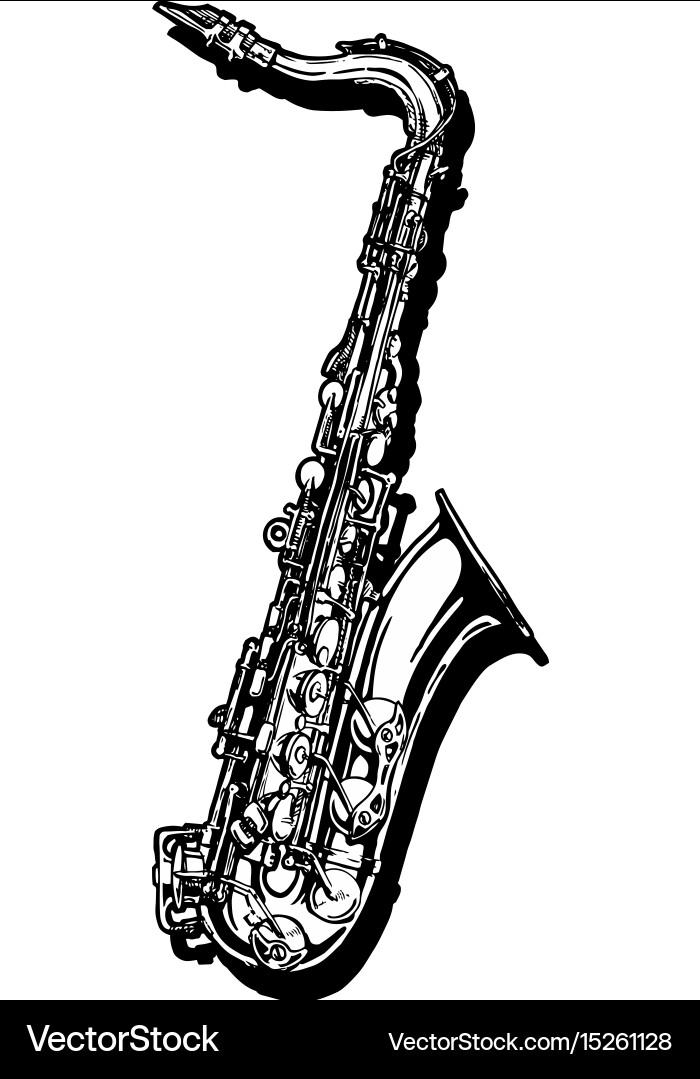 Saxophone Royalty Free Vector Image - VectorStock