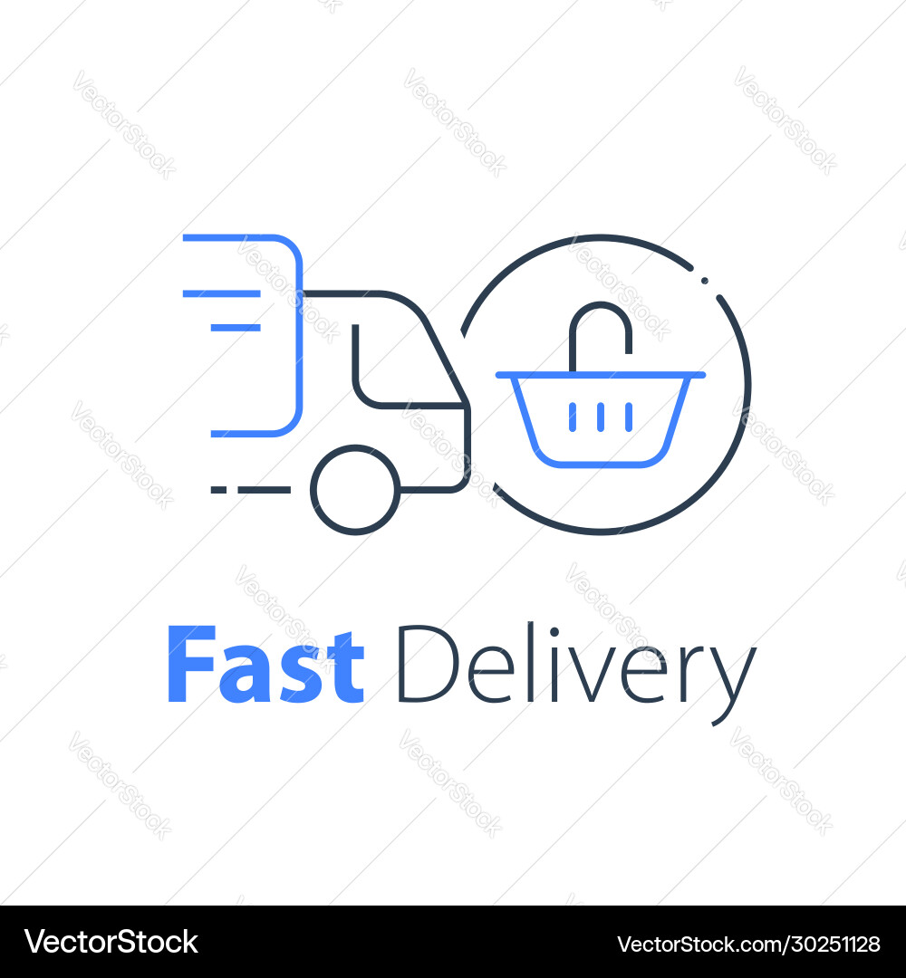 Shopping order delivery truck distribution Vector Image