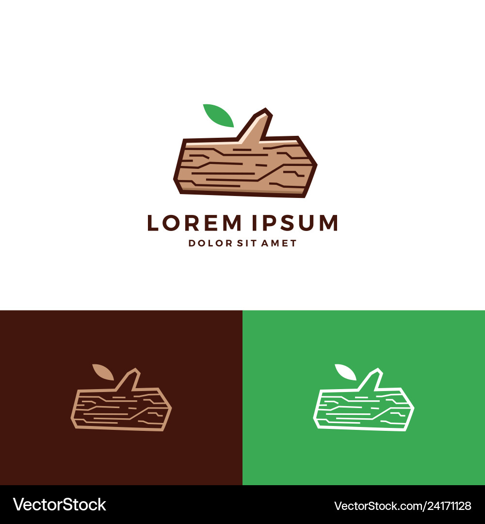 Timber lumber wood tree logo Royalty Free Vector Image