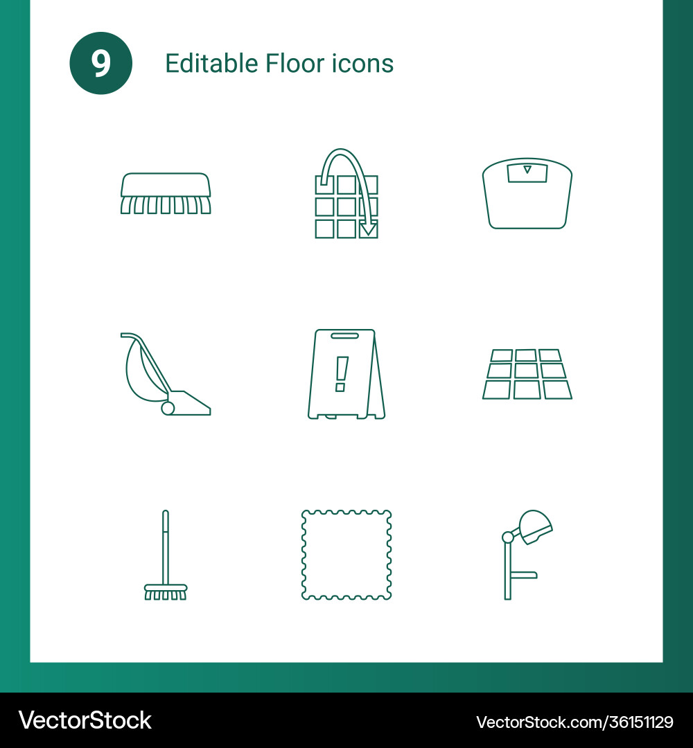 9 floor icons Royalty Free Vector Image - VectorStock
