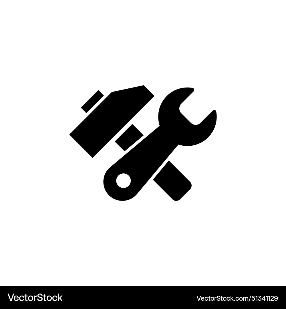 A simple black and white icon depicting crossed Vector Image