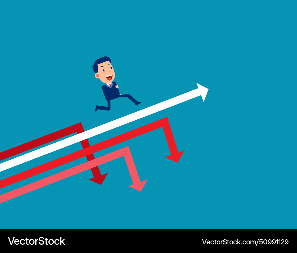 Conquering adversity to stand out from among Vector Image